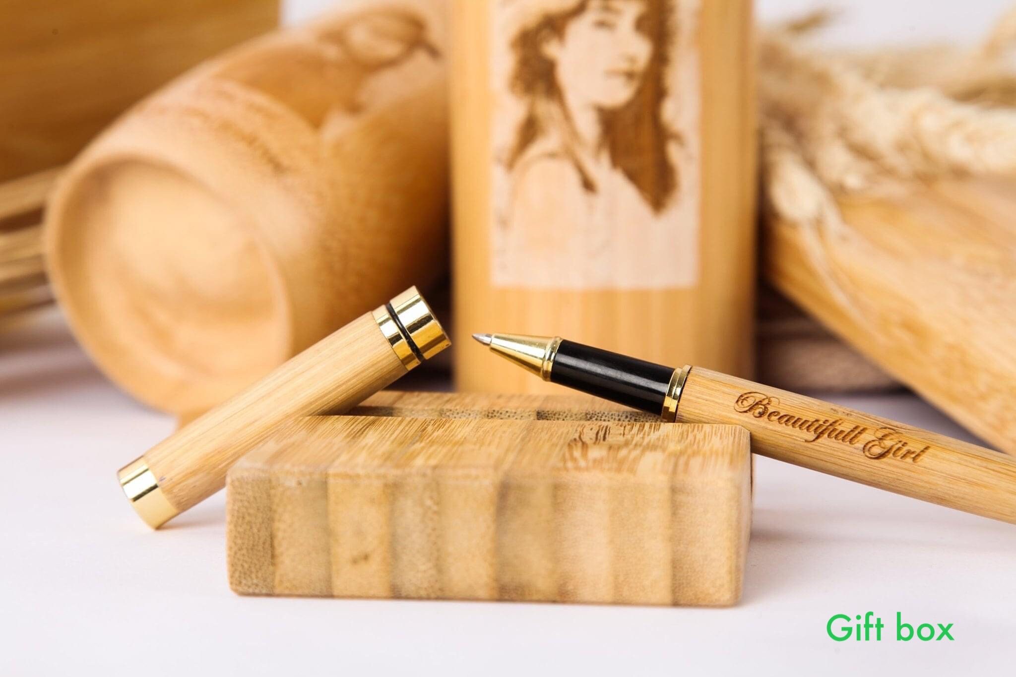 Bamboo gift set includes bamboo box bamboo thermos bottle | Etsy