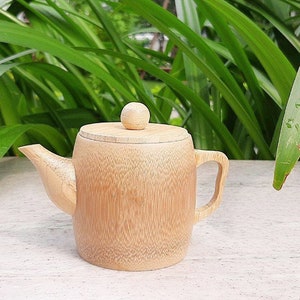 Personalized bamboo teapot Bamboo Cup with Logo Bamboo | Etsy