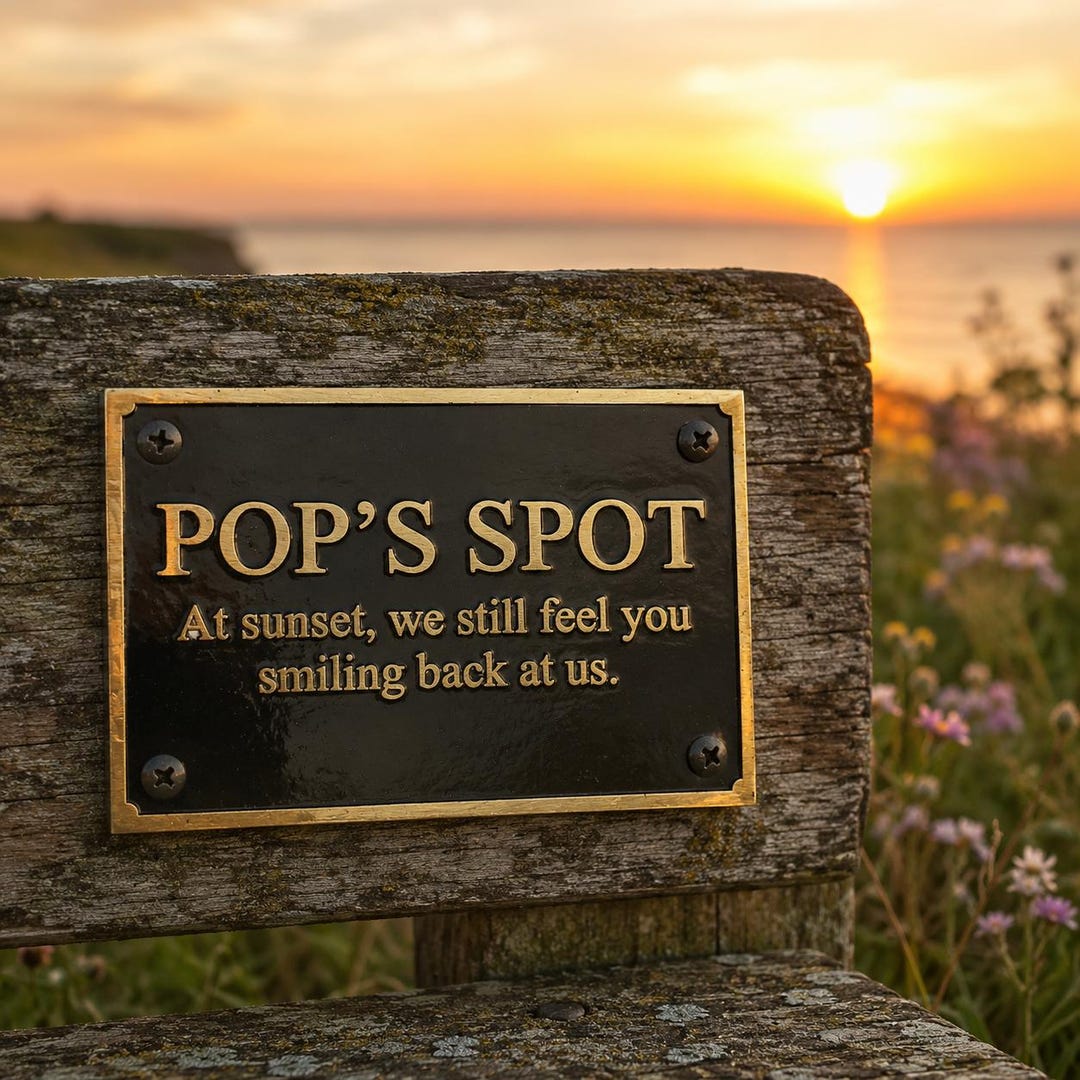 Custom Bronze Plaque – Personalized Engraved Metal Signage for Home ...