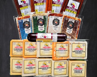 Cheese Brothers Game Day Wisconsin Cheese and Meat Gift Box Includes ...