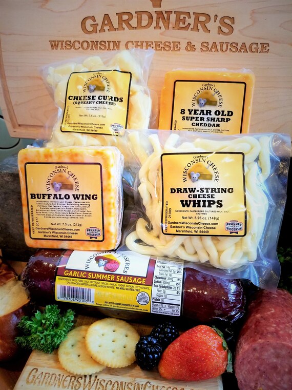 Gift of Wisconsin Cheese and Sausage Sampler - Etsy