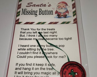 NEW ITEM Limited Quantities Santa's Lost Button - Etsy