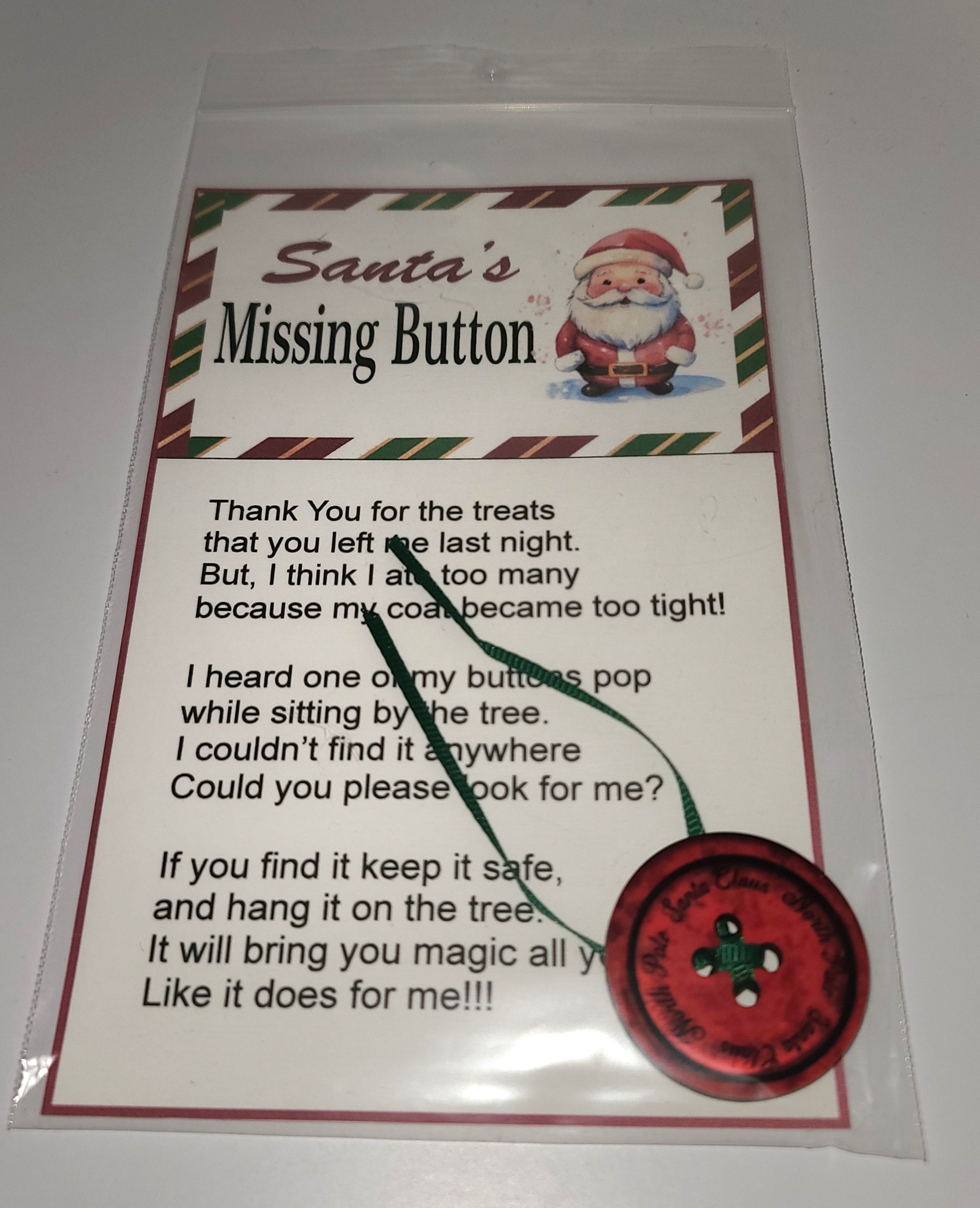 NEW ITEM!!! Limited Quantities! Santa's Lost Button - Etsy
