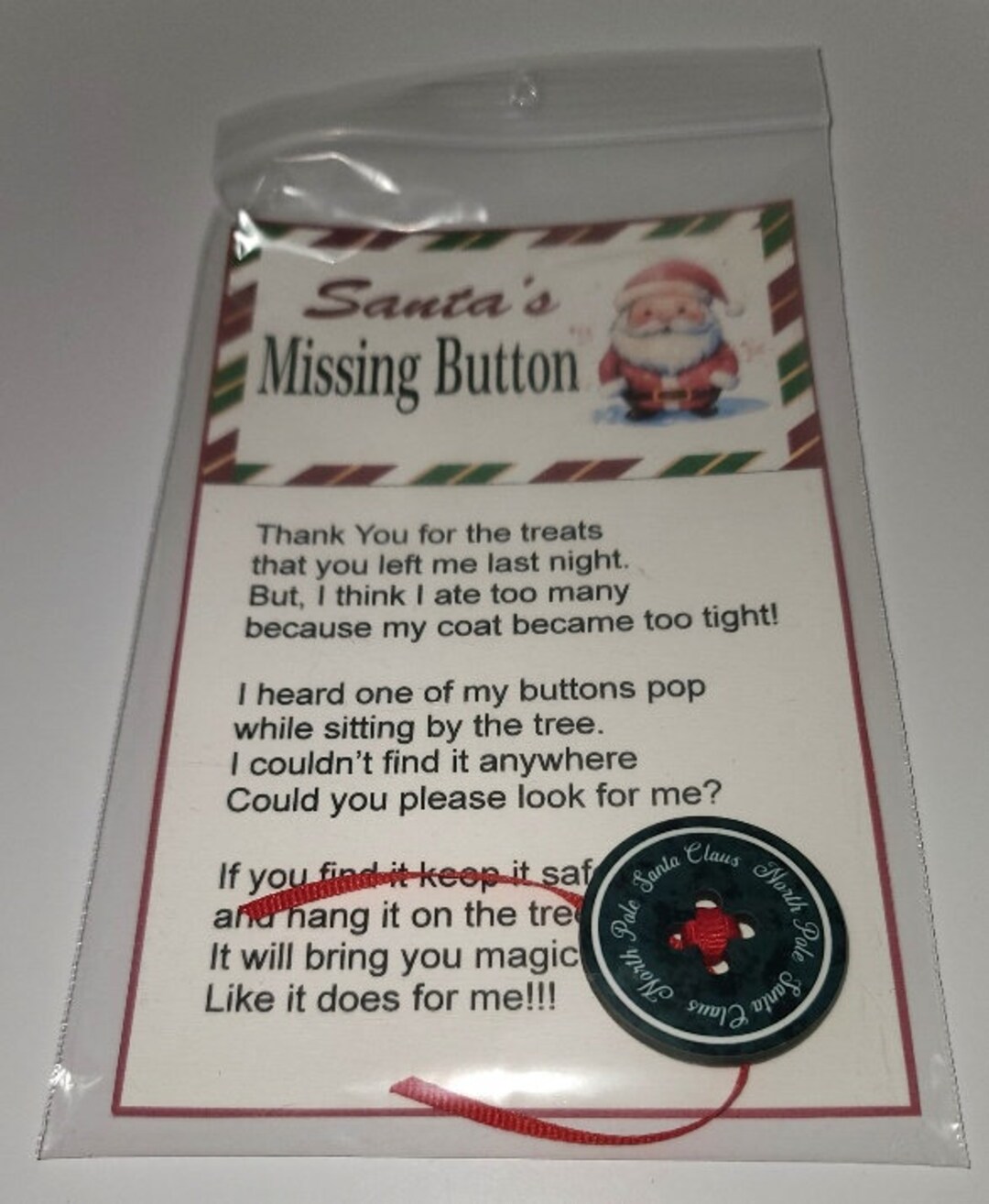 NEW ITEM!!! Limited Quantities! Santa's Lost Button - Etsy