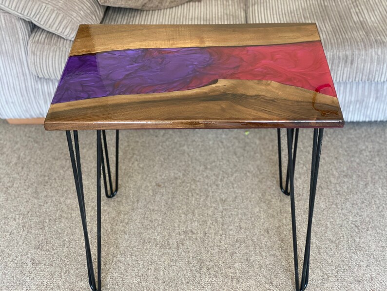 Pink and Purple Epoxy Resin River Table - Etsy
