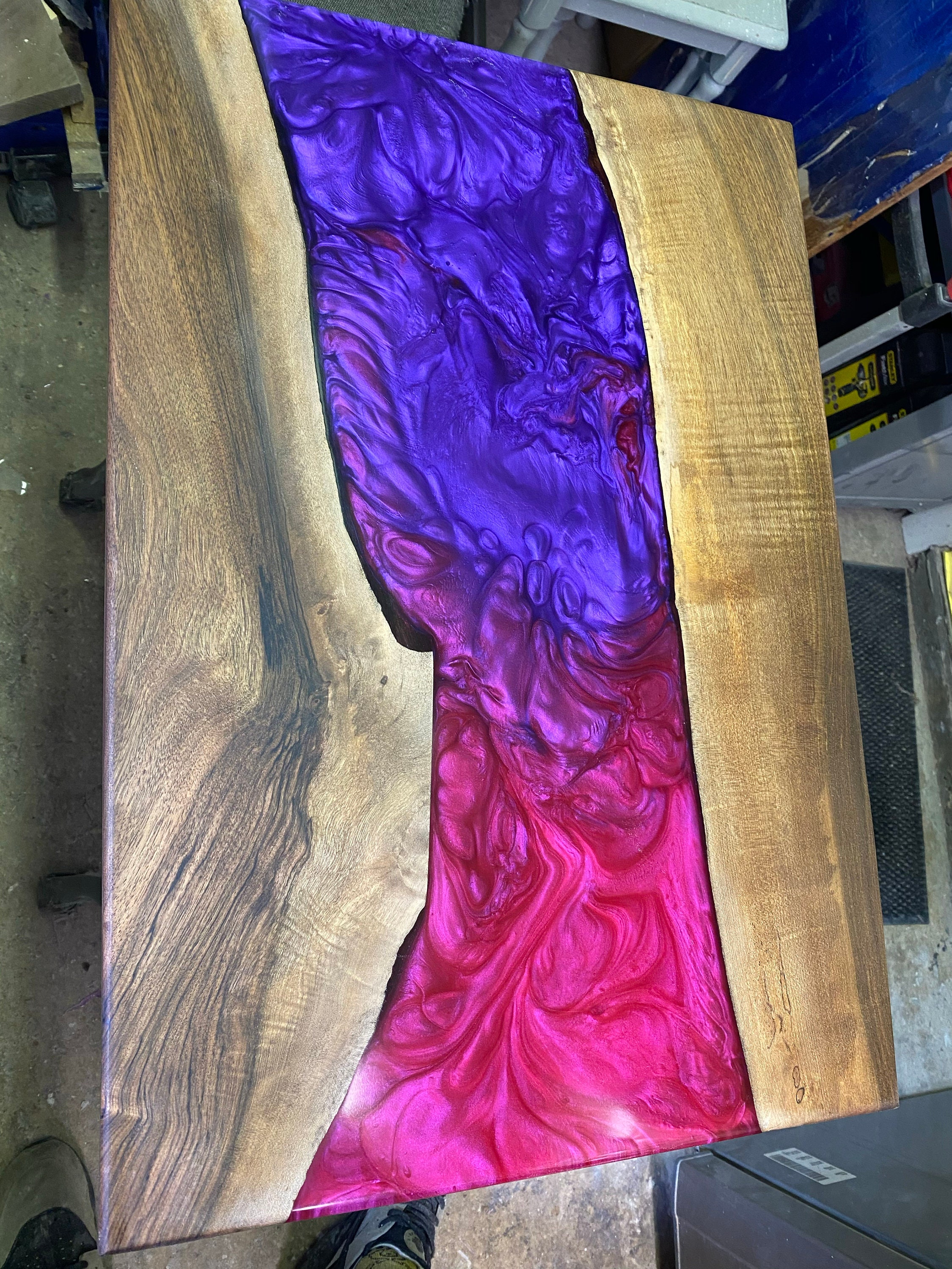 Pink and Purple Epoxy Resin River Table - Etsy