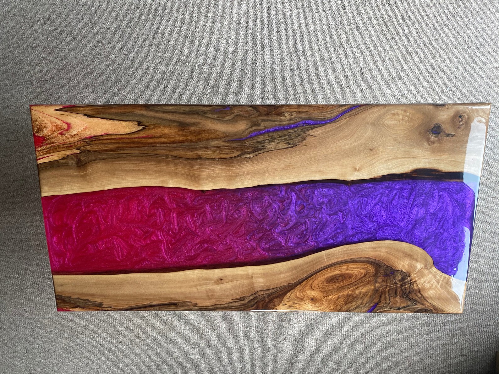 Pink and Purple Epoxy Resin River Table - Etsy