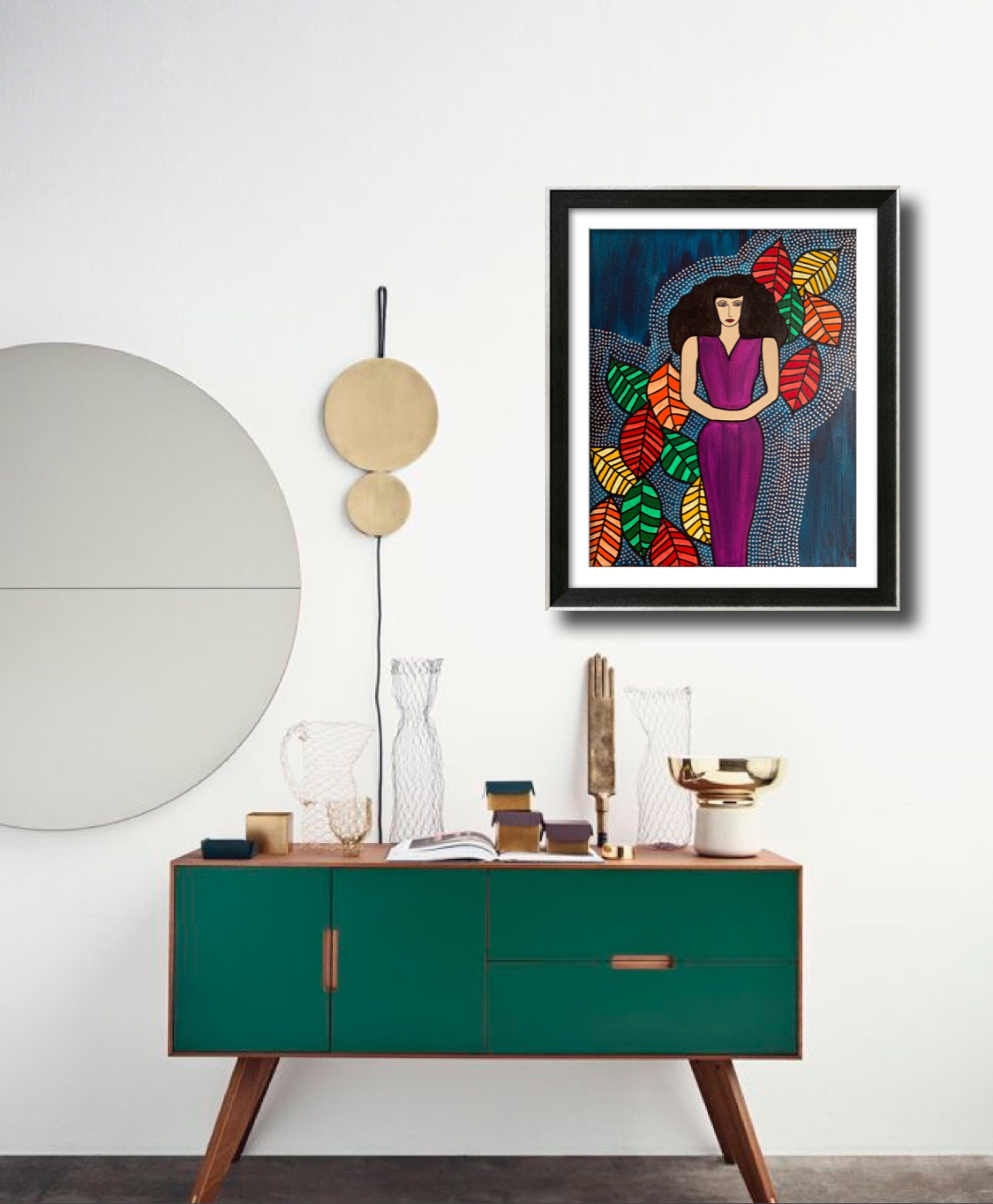 Original Art Print Unique Vibrant Colors Leaves Art Work - Etsy