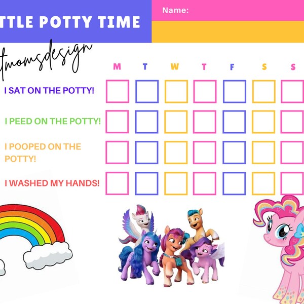 My Little Pony Potty Chart - Etsy
