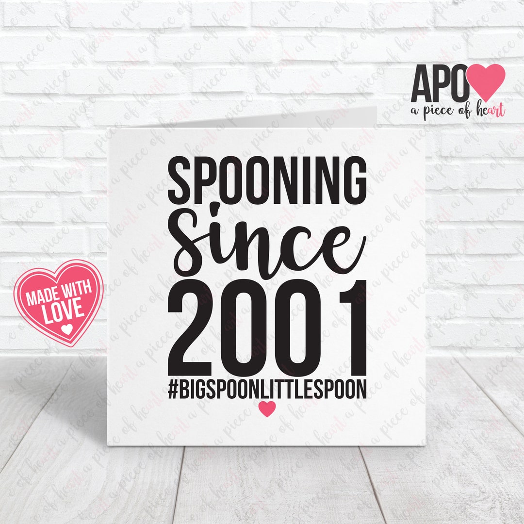 Personalised - Spooning Since ?? - Big Spoon, Little Spoon Card - Etsy