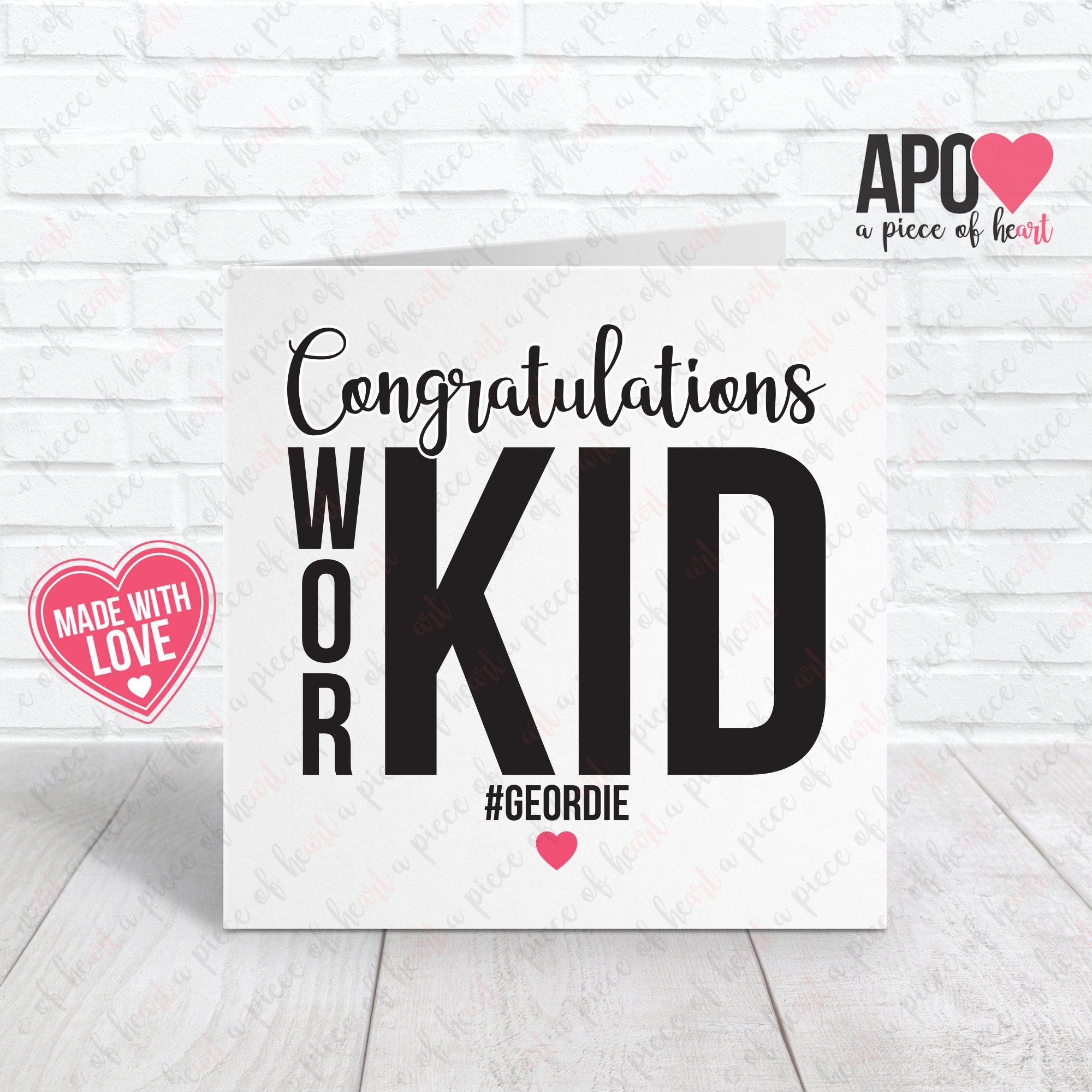 Congratulations Wor Kid Geordie Birthday Card - Etsy