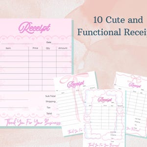Cute Digital Receipt Bundle – 10 Kawaii-inspired Designs - Etsy
