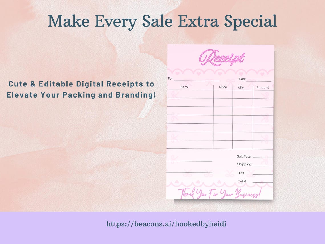 Cute Digital Receipt Bundle – 10 Kawaii-inspired Designs - Etsy