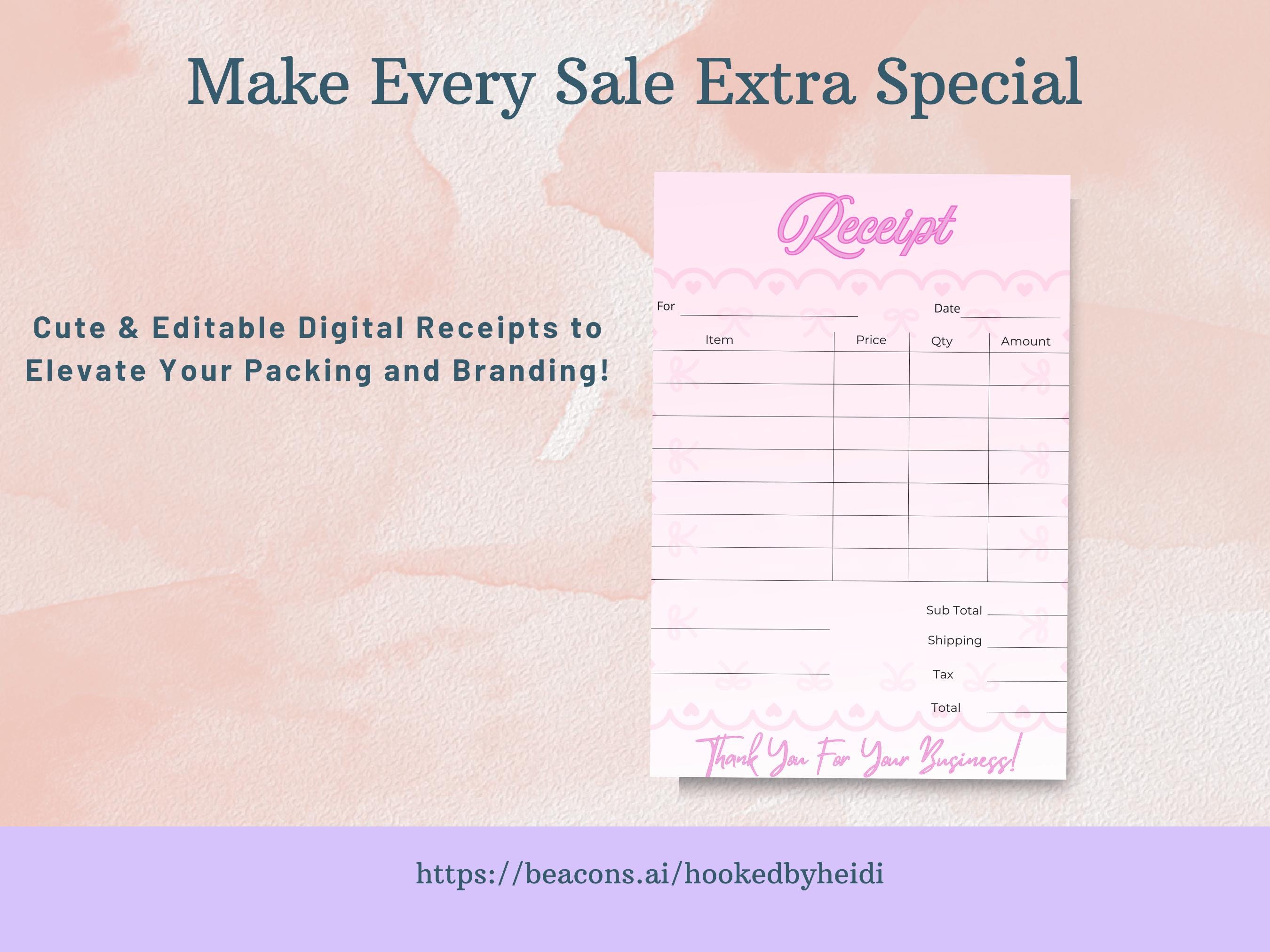 Cute Digital Receipt Bundle – 10 Kawaii-inspired Designs - Etsy