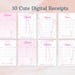 Cute Digital Receipt Bundle – 10 Kawaii-inspired Designs - Etsy