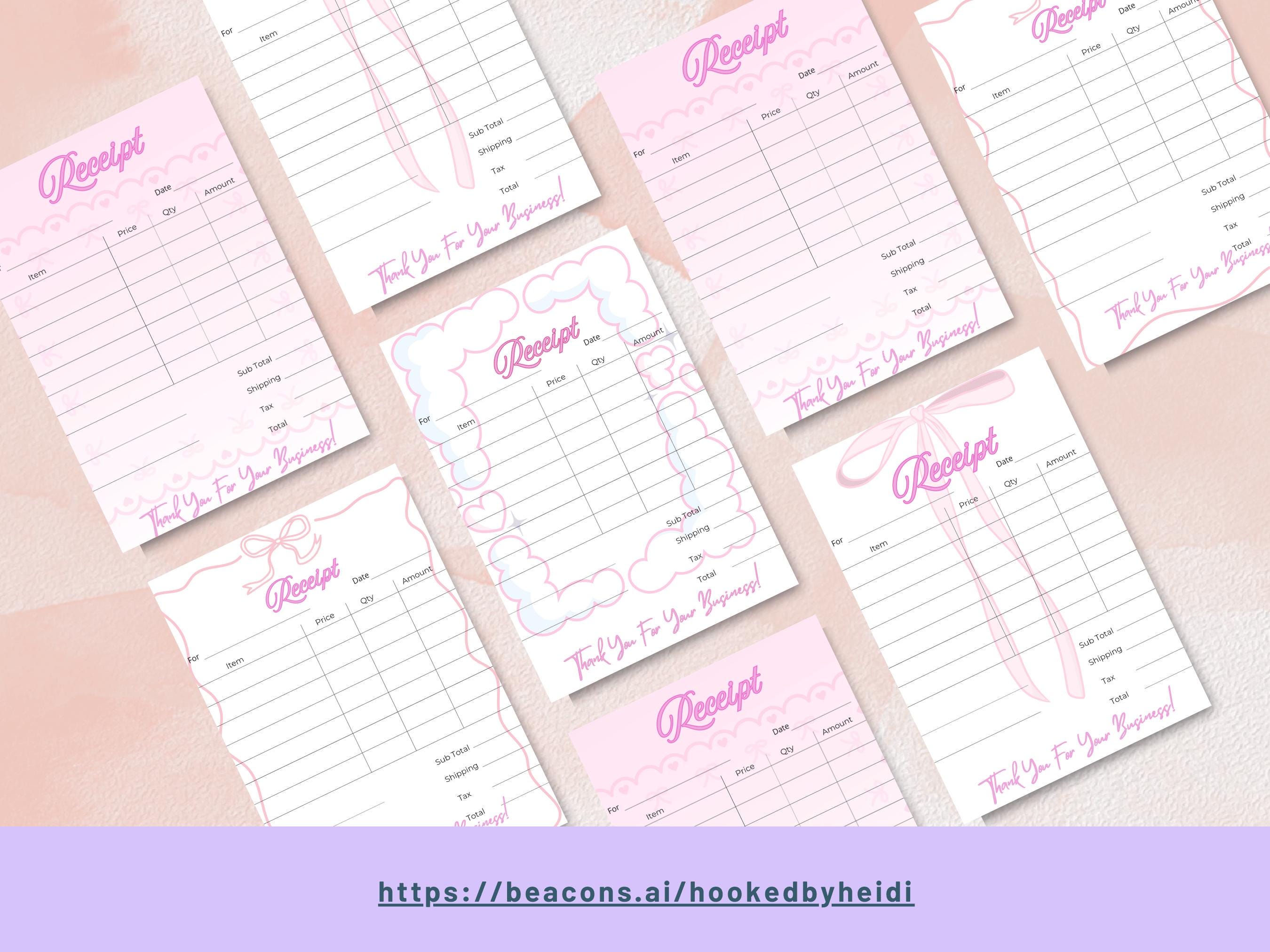 Cute Digital Receipt Bundle – 10 Kawaii-inspired Designs - Etsy