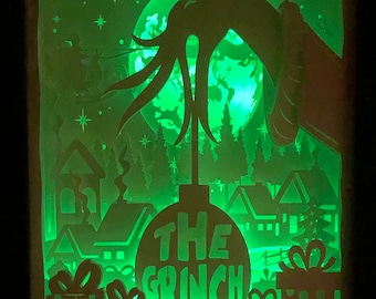 Grinch Shadow Box - Etsy