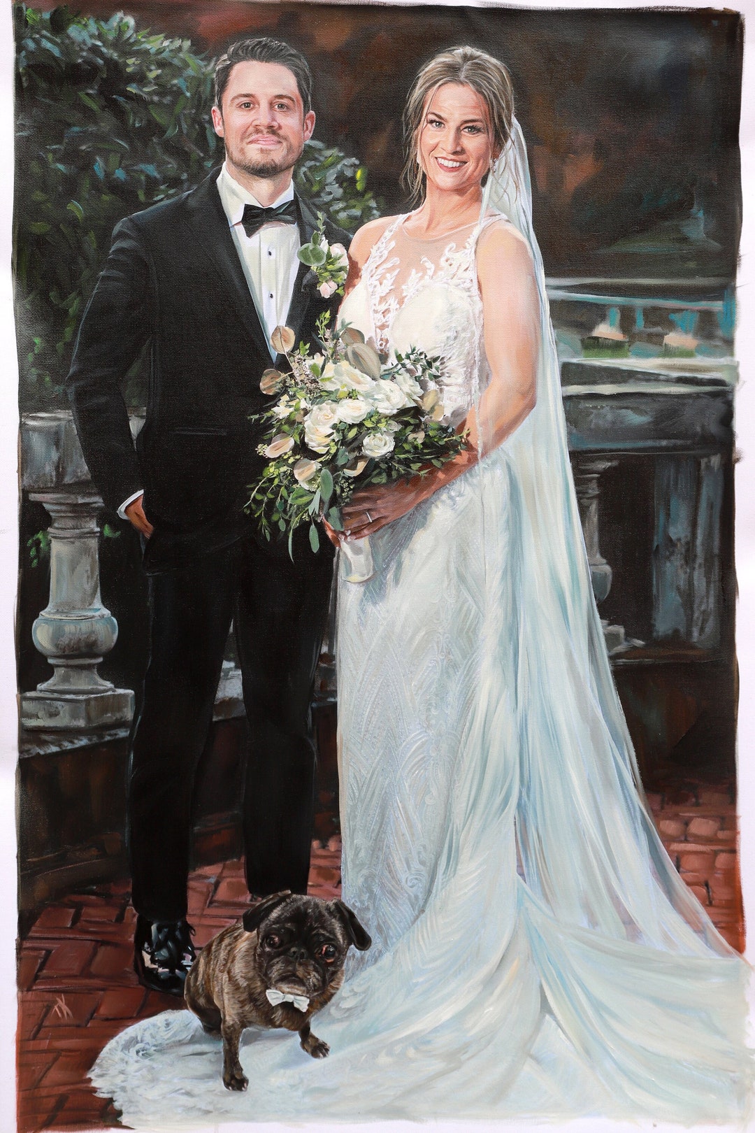 Custom Oil Painting From Photo Personalised Wedding Painting on Canvas ...