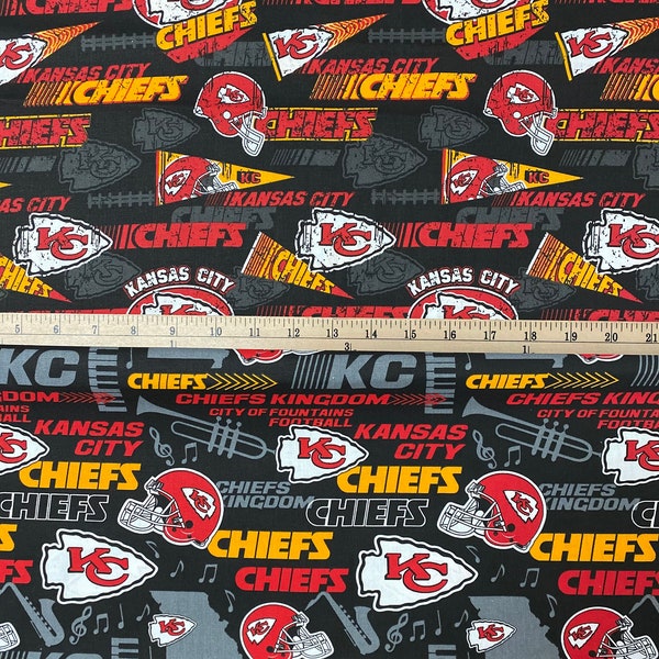 Kansas City Chiefs Fabric by the Yard - Etsy