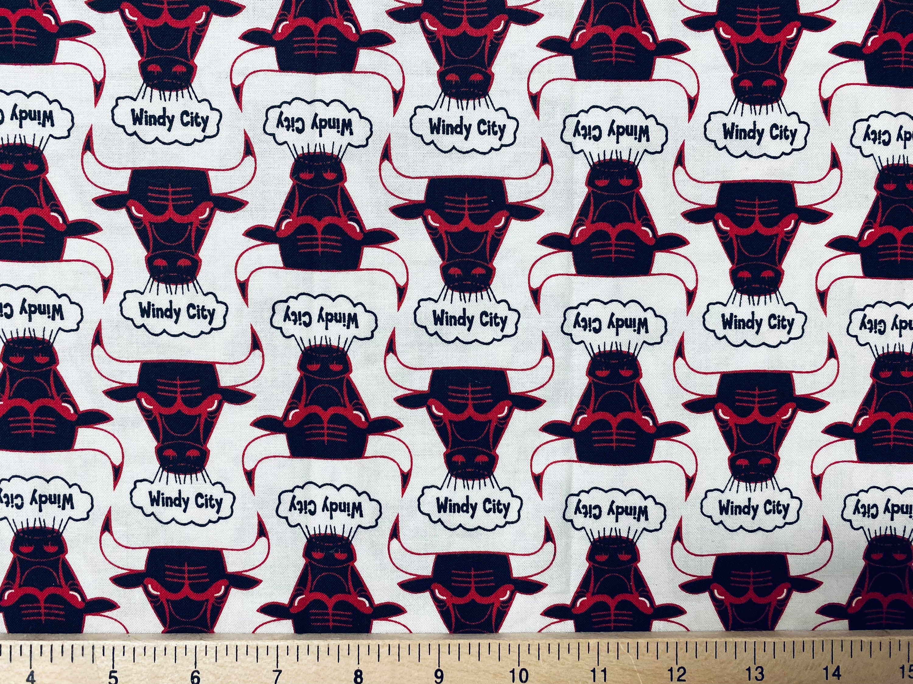NBA Chicago Bulls Basketball, 4 Patterns / Designs, 100% Cotton Fabric ...