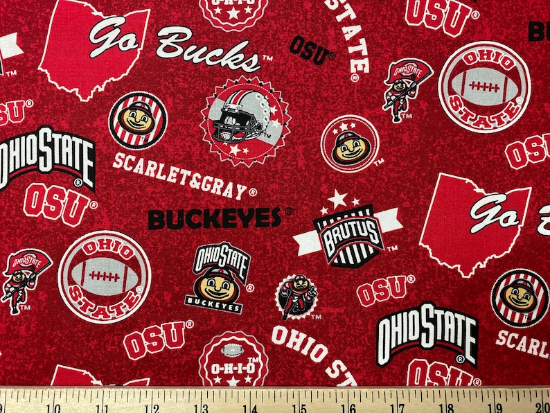 NCAA College University Fabrics, Ohio State Buckeyes or Georgia ...