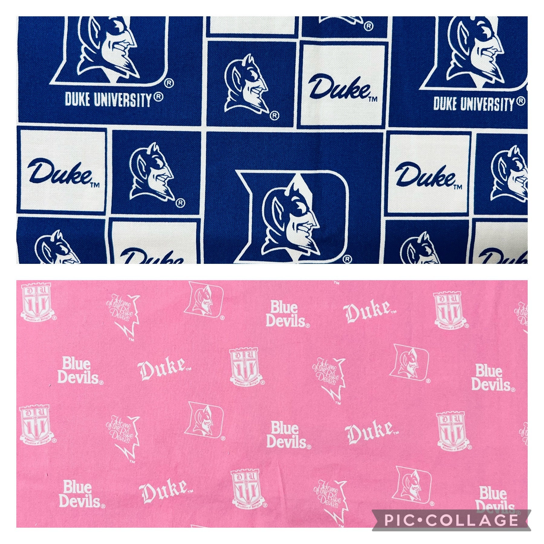 Duke Blue Devils Fabric by the Yard - Etsy
