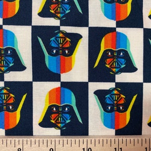 Star Wars Darth Vader Rainbow Print 100% Cotton Fabric. Sold - Etsy