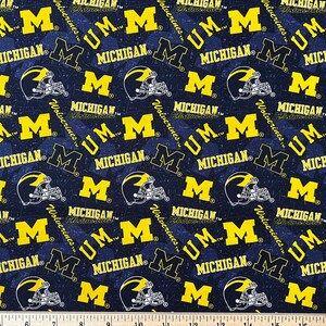 University of Michigan Wolverines NCAA College, 5 Patterns / Designs ...