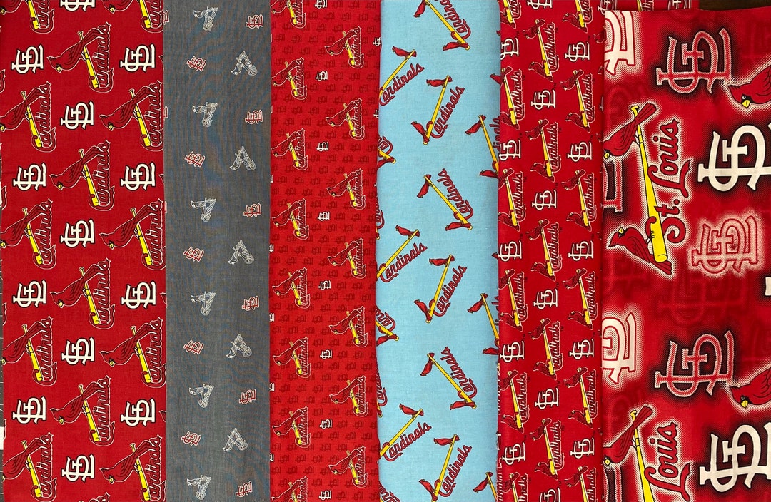 MLB SL St. Louis Cardinals Baseball, 6 Patterns / Designs, 100% Cotton ...