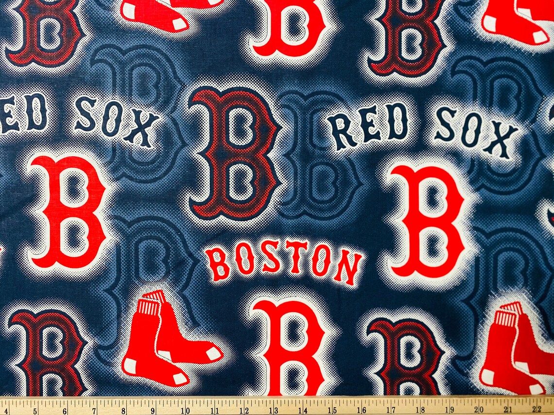 Boston Red Sox MLB Baseball, 3 Patterns / Designs, 100% Cotton Fabric ...