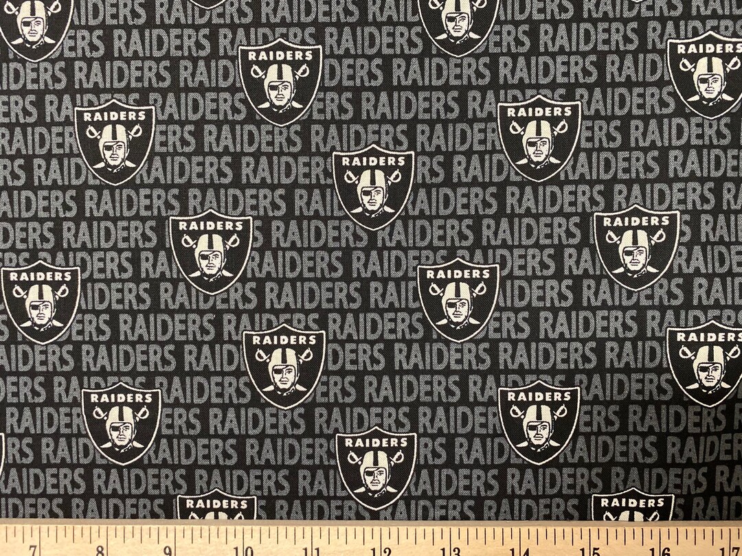 NFL Oakland Las Vegas LV Raiders Football, MINI Print, 100% Cotton ...