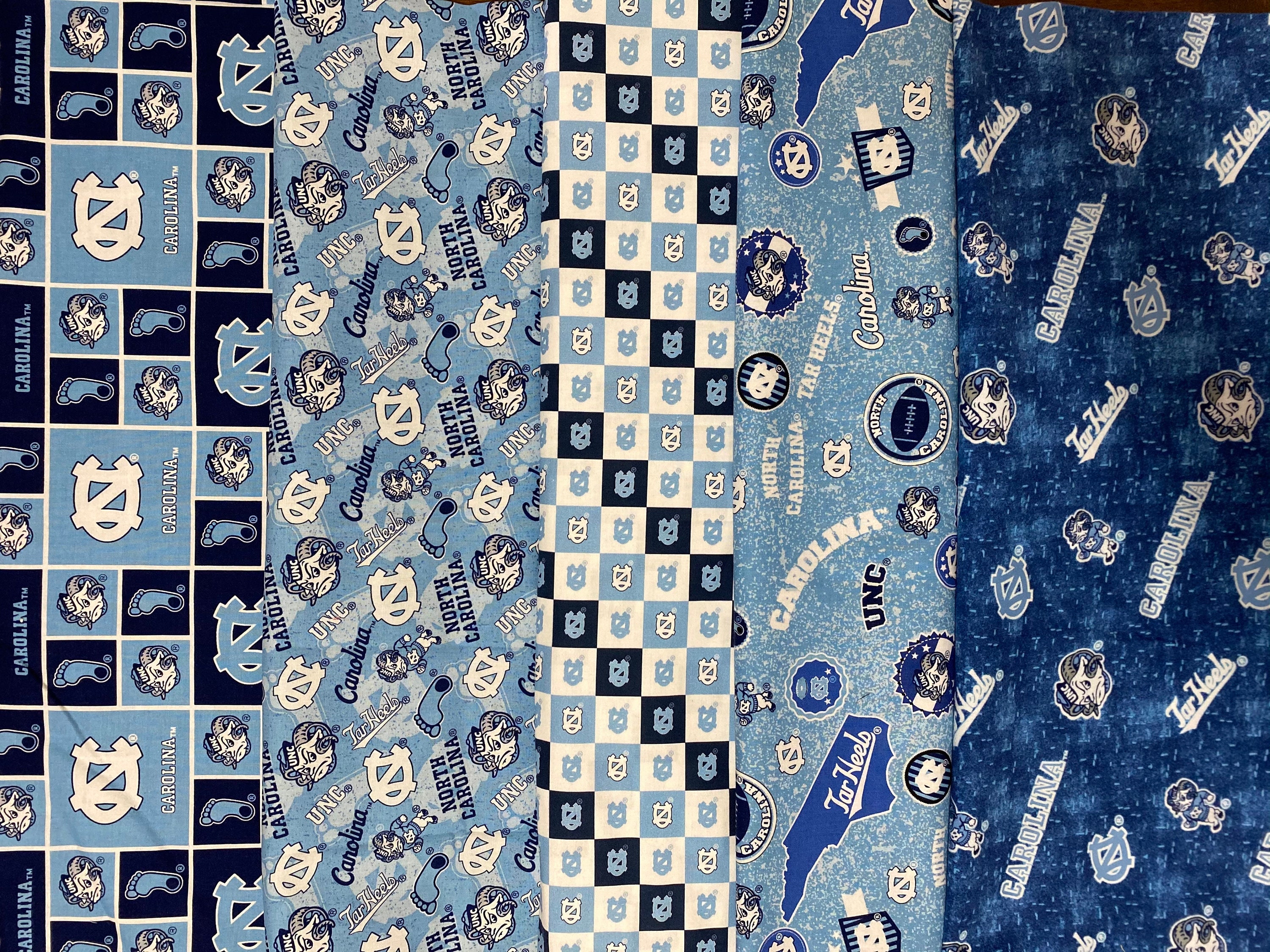 NCAA College UNC University of North Carolina Tarheels, 5 Patterns ...