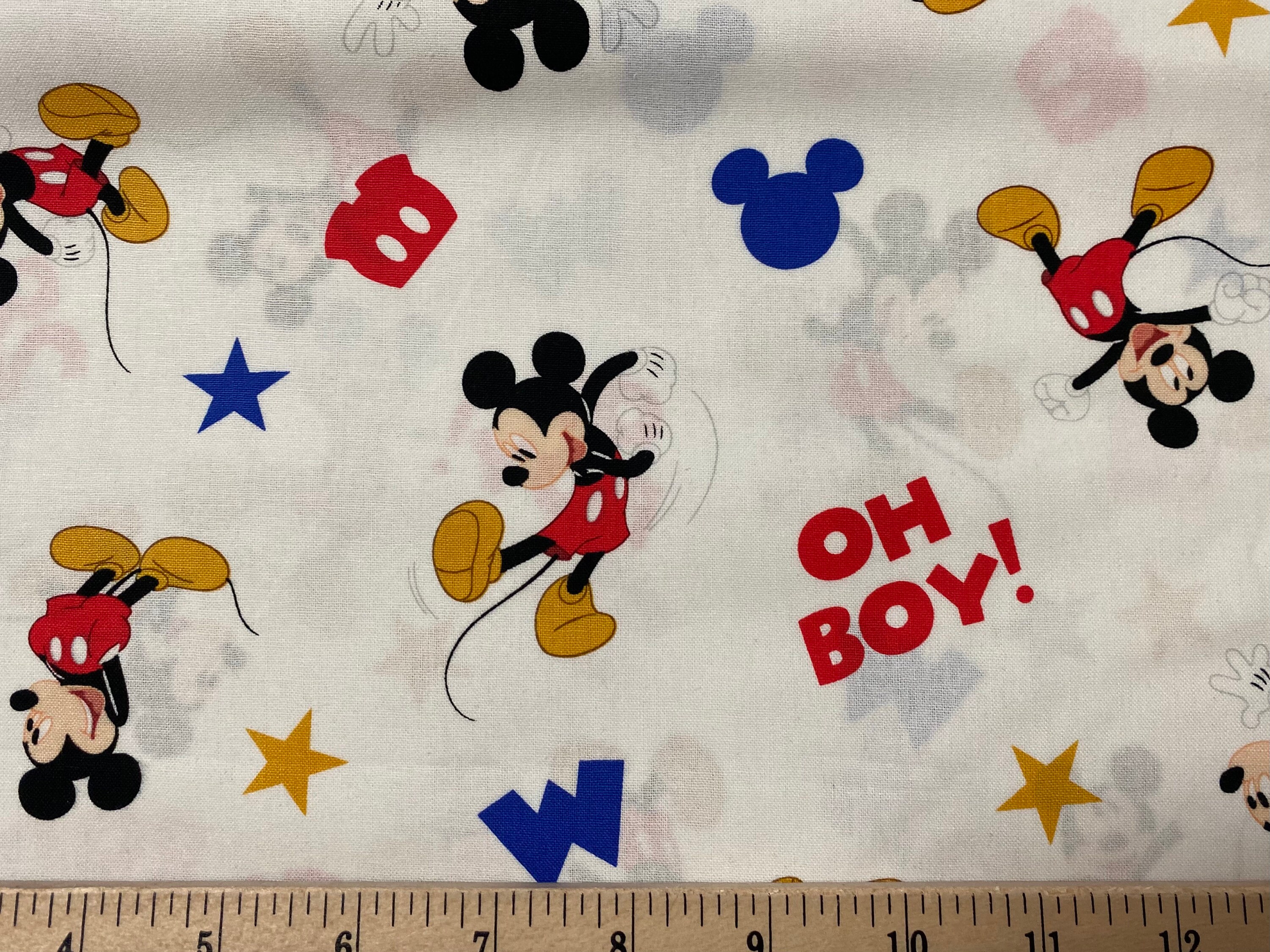 Disney Mickey Minnie Mouse, 6 Patterns / Designs, 100% Cotton Fabric ...