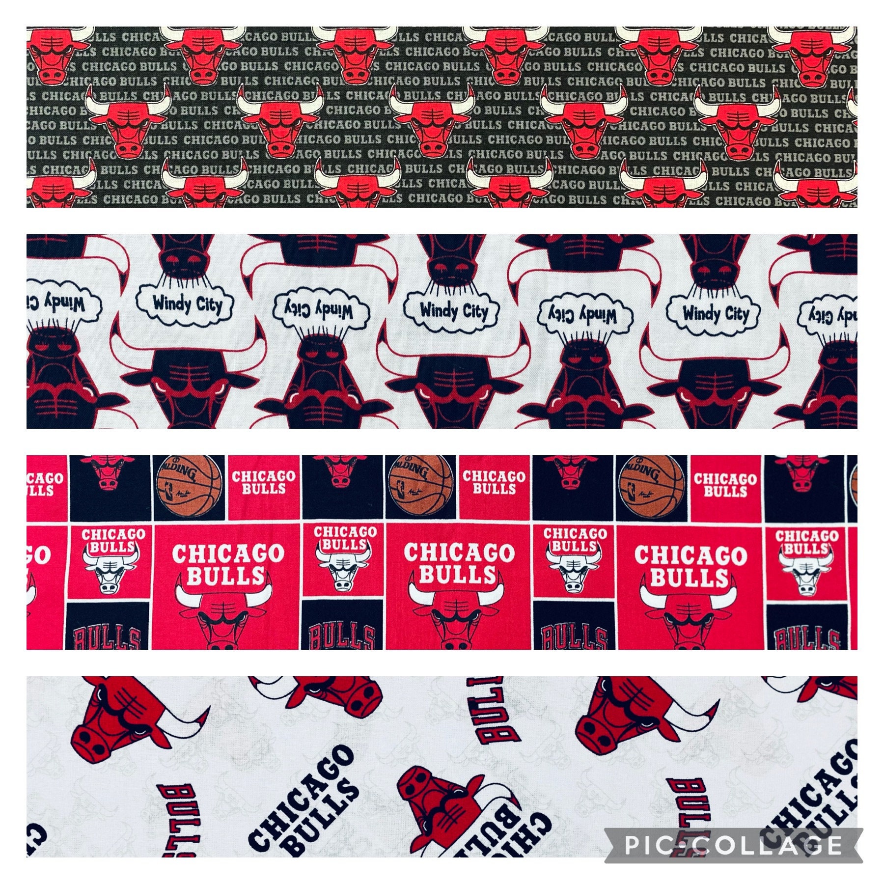 NBA Chicago Bulls Basketball 4 Patterns / Designs 100% | Etsy