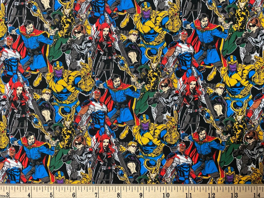 Marvel Villains Stacked Packed, 100% Cotton Fabric. Sold by the 1/4 ...