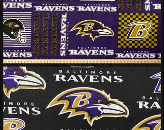 NFL BALTIMORE RAVENS Vintage Retro Print Football 100% Cotton - Etsy
