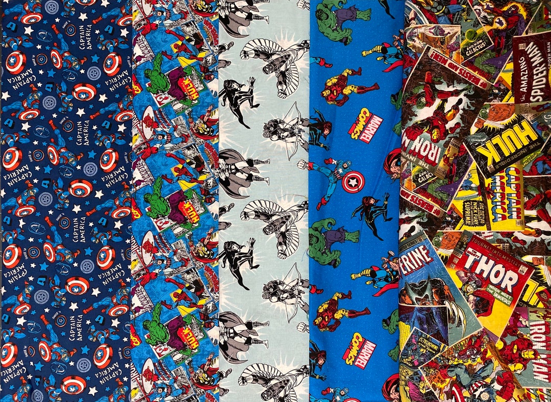 MARVEL Comics, Captain America Superhero, 5 Patterns / Designs. All Are ...