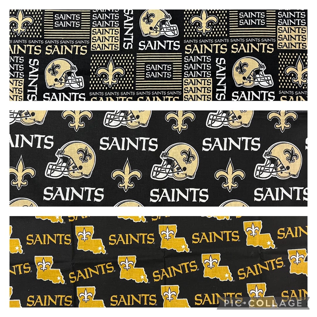 New Orleans Saints NFL Football Fabric, 3 Patterns / Designs, Widths ...