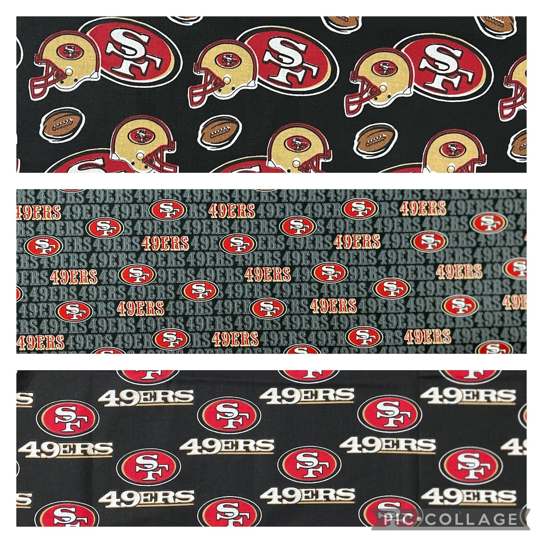 NFL SF San Francisco 49ers Football, 3 Patterns / Designs, Black W/gold ...