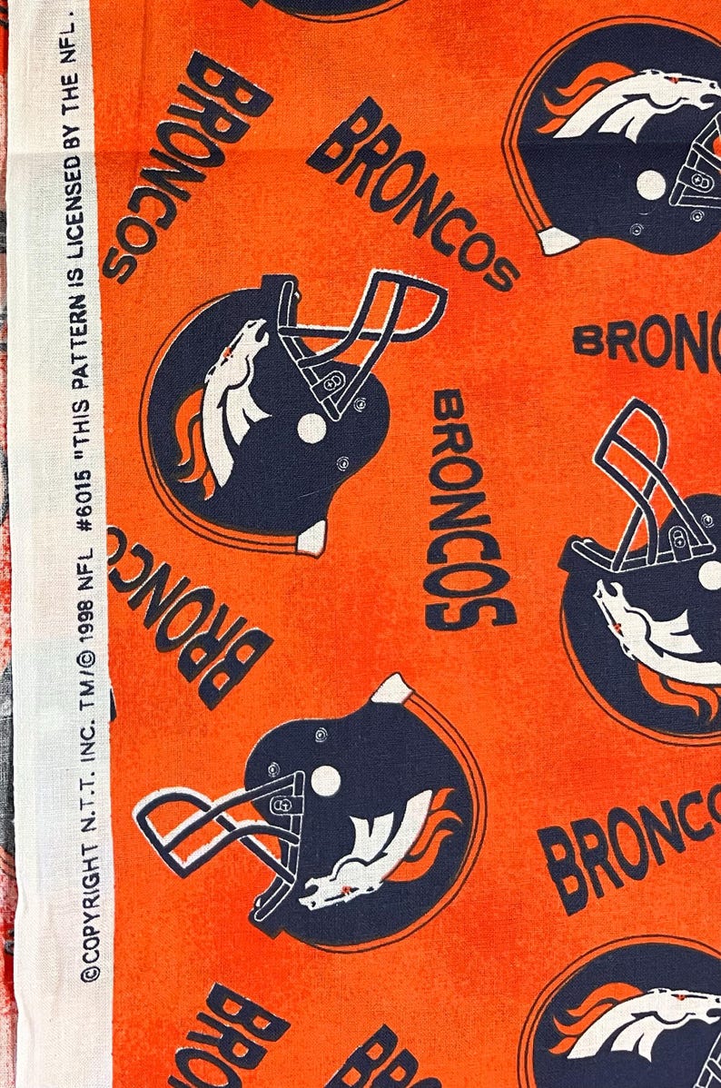VINTAGE 1998 Denver Broncos NFL Football, Out of Print, Retired, 100% ...