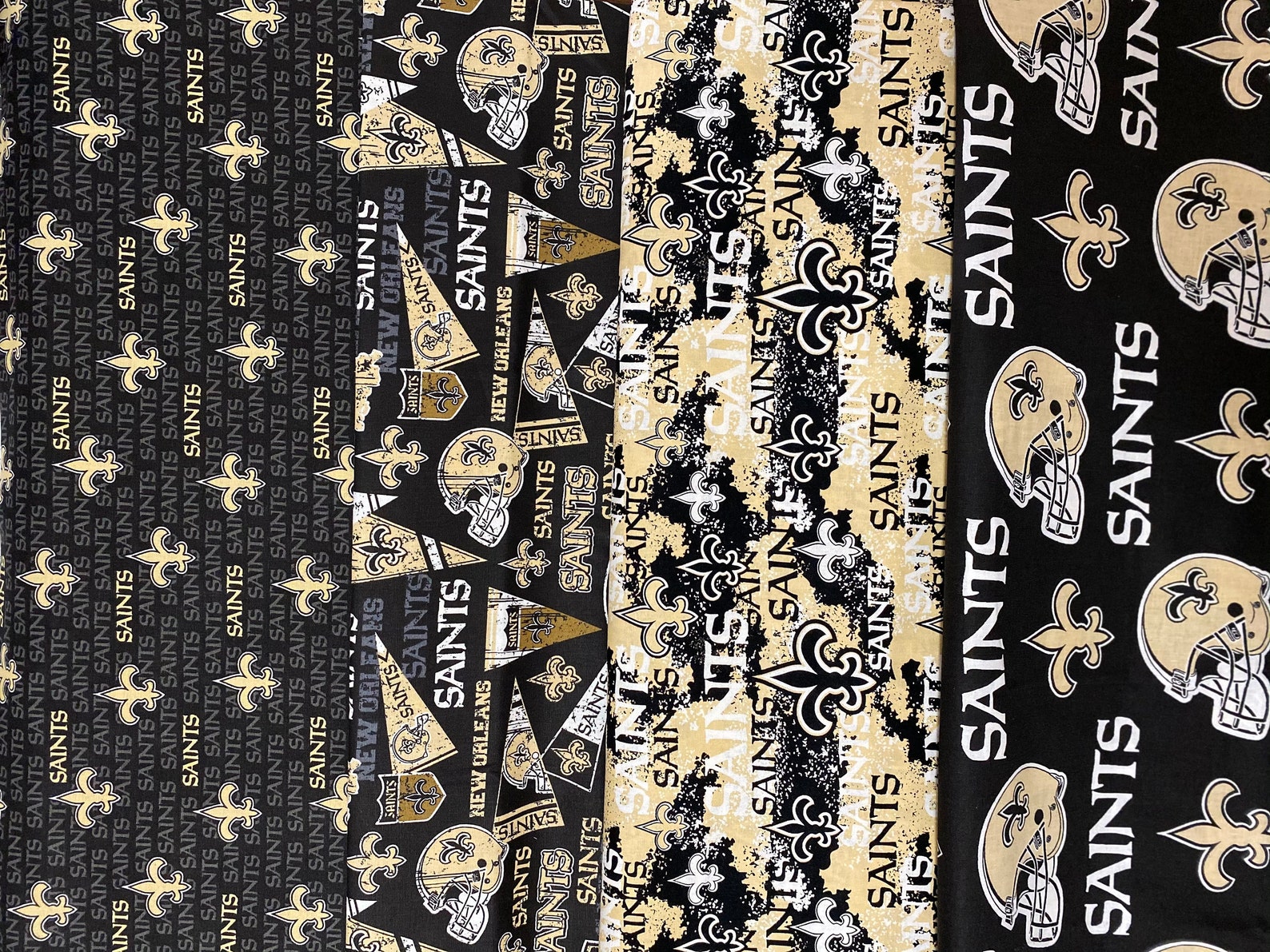 NFL New Orleans Saints Football 4 Patterns / Designs 100% - Etsy
