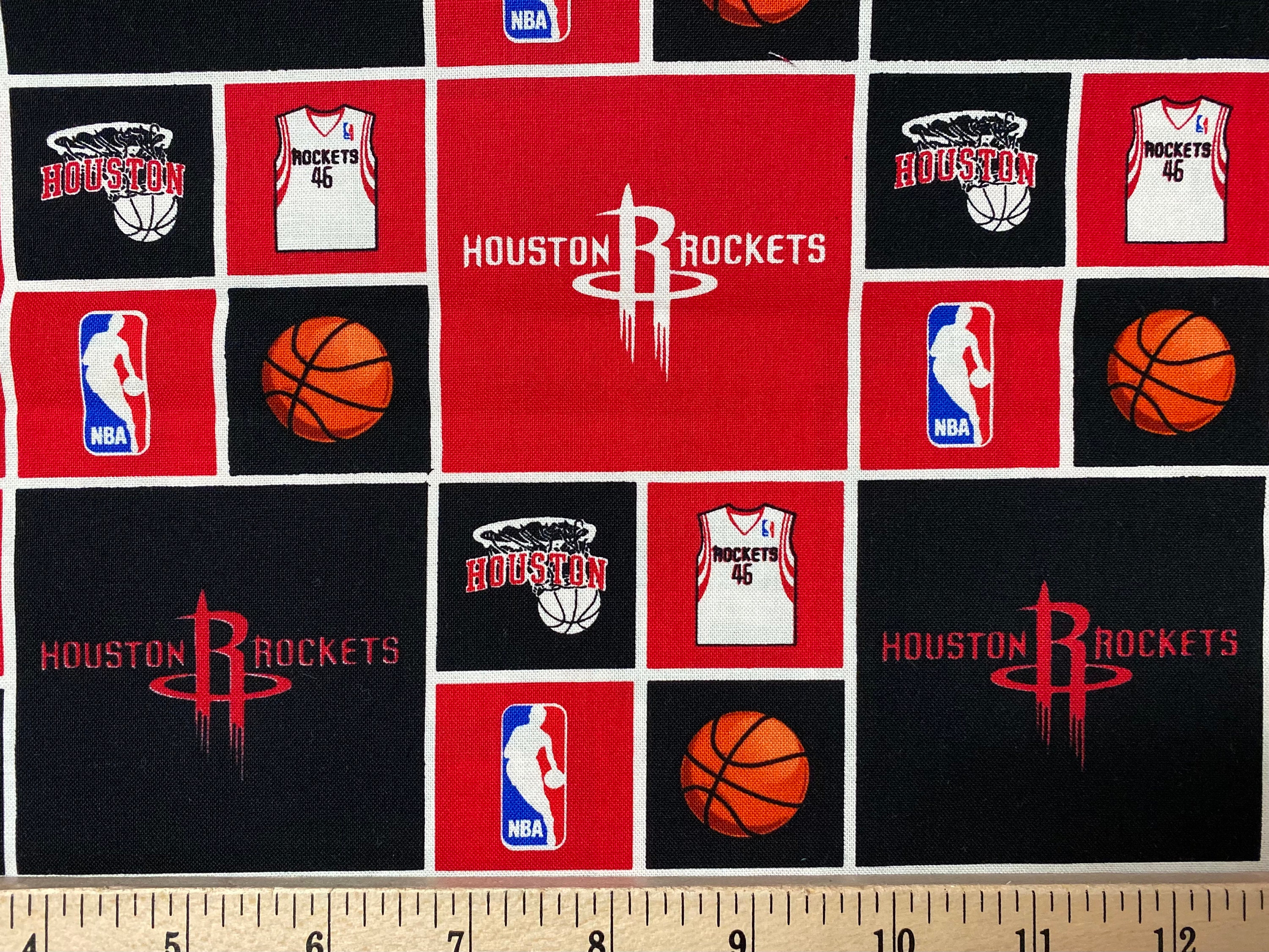NBA Houston Rockets Basketball, 3 Designs, Mini or Blocks, 100% Cotton ...