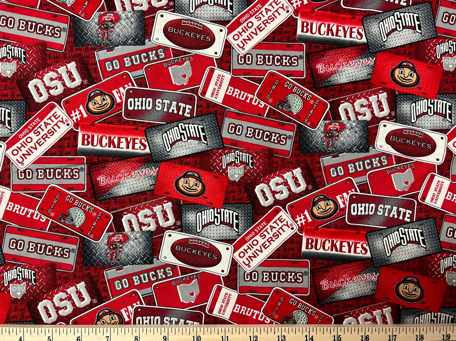 NCAA College University Fabrics, Ohio State Buckeyes or Georgia ...