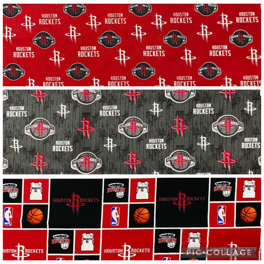 NBA Houston Rockets Basketball, 3 Designs, Mini or Blocks, 100% Cotton ...
