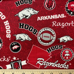 NCAA Home State Prints, University College, 6 of 12 Designs, 100% Cotton Fabric. Sold by the 1/4 ...