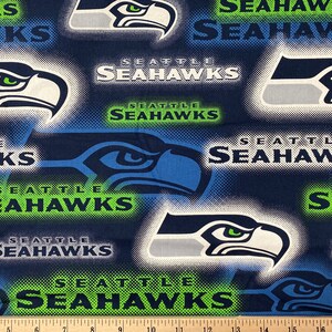 NFL Seattle Seahawks Football, 4 Patterns / Designs, 100% Cotton Fabric ...