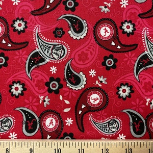 NCAA University of Alabama Crimson Tide, 5 Designs, 100% Cotton Fabric ...