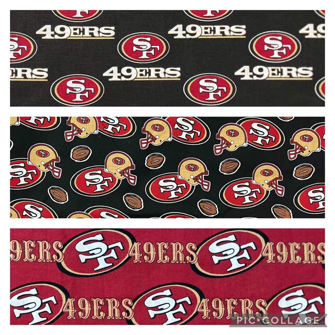 NFL SF San Francisco 49ers Football, 3 Patterns / Designs, 100% Cotton ...