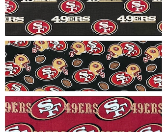 NFL SAN FRANCISCO 49ers Mickey Mouse Print 2 Football 100% Cotton ...