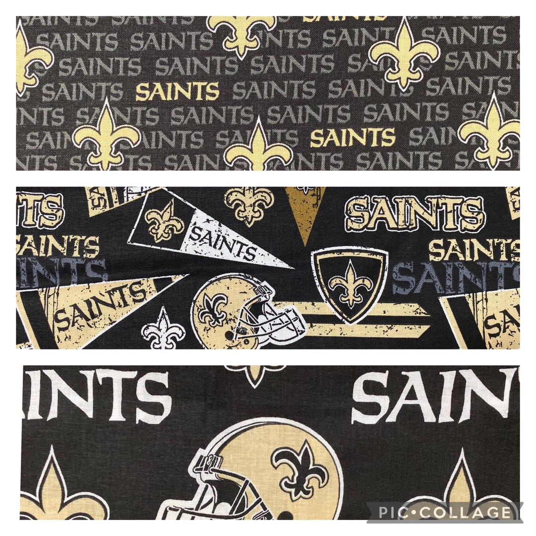 NFL New Orleans Saints Football, 4 Patterns / Designs, 100% Cotton ...